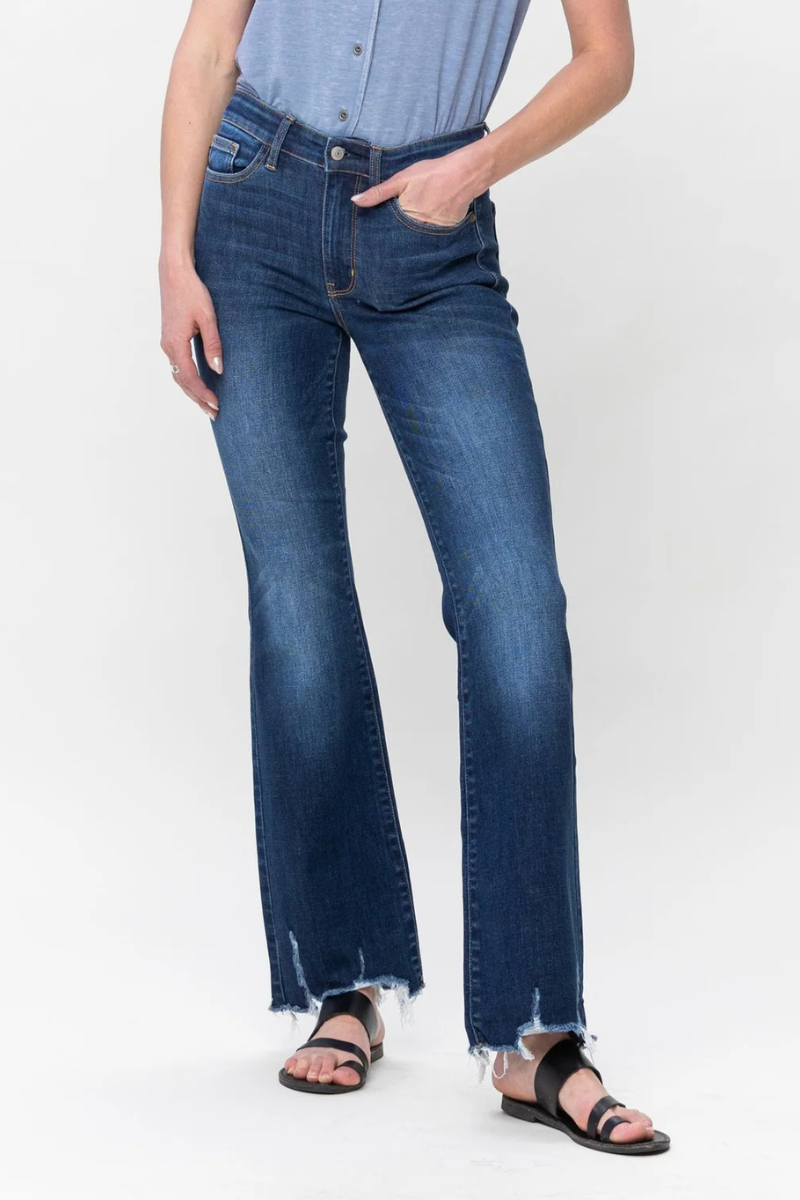 Judy Blue Distressed Hem Bootcut Jean – ReStyle & Co